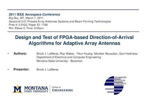 Pdf Design And Test Of Fpga Based Direction Of Arrival · Design