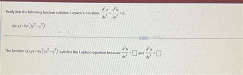 Solved Verify That The Following Function Satisfies