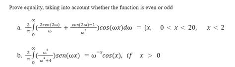 solved prove equality taking into account whether the