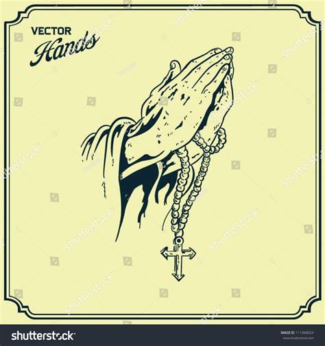 Praying Hands Stock Vector Illustration 111368024 Shutterstock