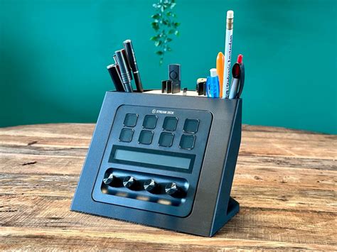 streamdeck mk2 xl plus stand memory card holder and planter etsy