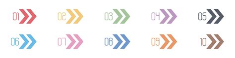 Цифры инфографики маркеры от 1 до 10 векторные стрелки фигурные числа ...