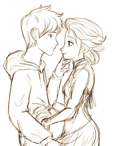 Elsa And Jack Frost Drawing At Getdrawings Free Download
