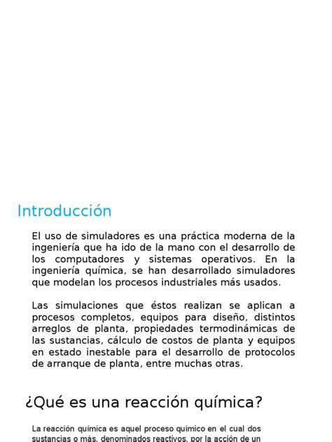 Simulación De Reactores Quimicos Pdf Reactor Quimico Catálisis