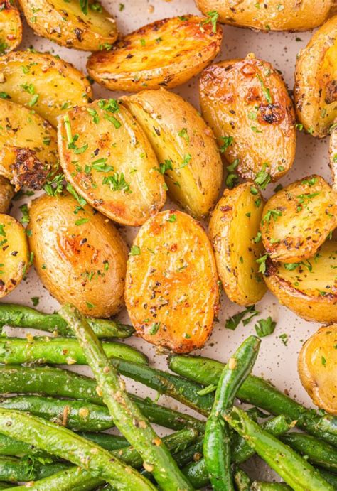 Pork Chops Sheet Pan Dinner With Potatoes And Green Beans Happy