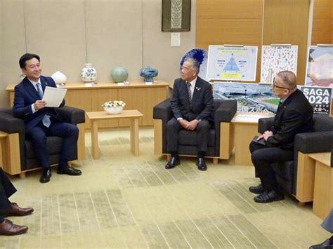 写真画像全国土地改良大会2025年佐賀開催が決定 県連合会が知事に報告 行政社会 佐賀県のニュース 佐賀新聞
