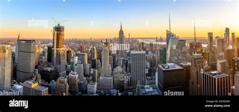 View Of Midtown And Downtown Manhattan And Empire State Building From