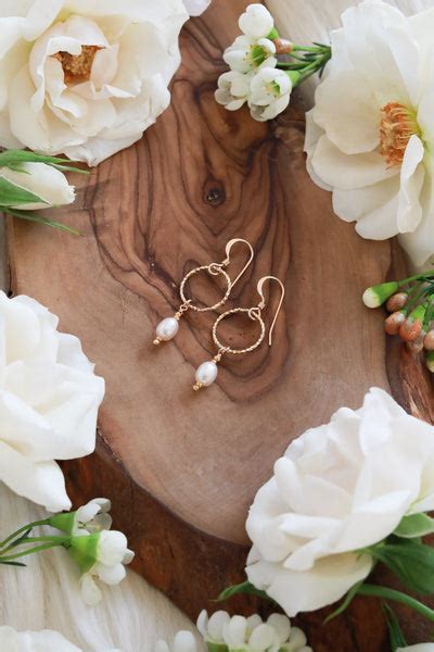 Pearl Pixie Gold Hoop Earrings Malabella Jewels