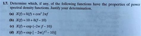 17 Determine Which If Any Of The Following Functions Have The