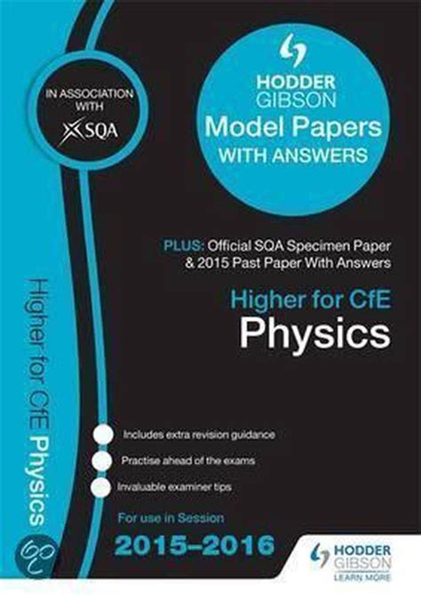 Higher Physics 201516 Sqa Specimen Past And Hodder Gibson Model