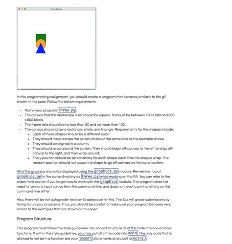 Three Shapes In This Programming Assignment You Chegg