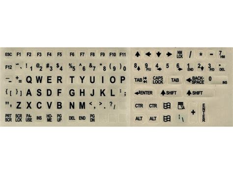 Large Legend Self Adhesive Keycap Overlays Black On Beige Kbc Olay