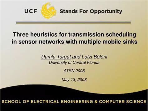 Ppt Three Heuristics For Transmission Scheduling In Sensor Networks