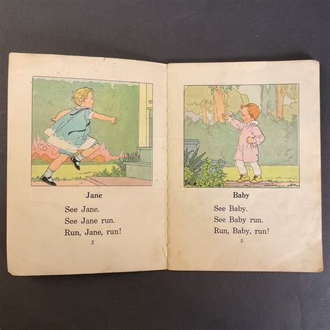 Vintage 1936 Dick And Jane Book Elson Gray Pre Primer Avid Vintage