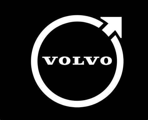 Volvo Logo Brand Car Symbol With Name White Design Swedish Automobile Vector Illustration With