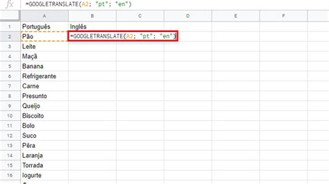 Como traduzir células de uma planilha de Excel no Google Sheets