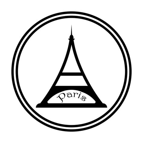 Eiffel Tower In Black Tone 7595846 Vector Art At Vecteezy