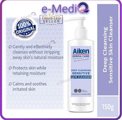 Aiken Derma Care Deep Cleansing Sensitive Skin Cleanser 150g Exp Sep