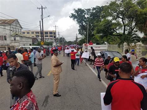 Ppp Supporters Stage Protest Outside Gecom Guyana Times