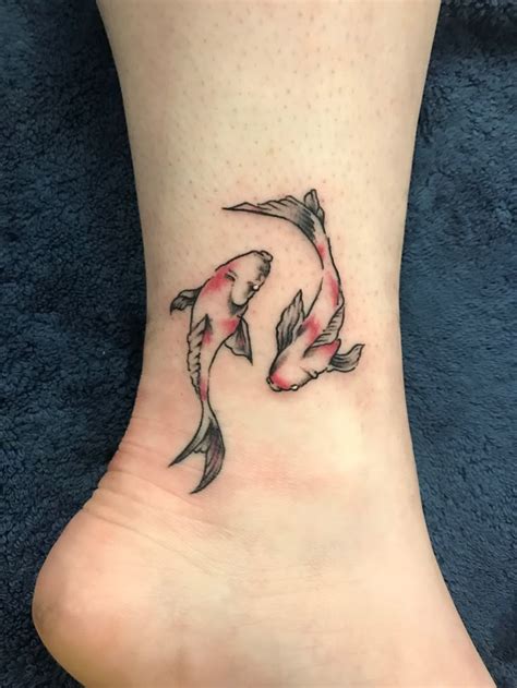 Koi Fish Ying Yang Ankle Tattoo Forearm Tattoo Women Shoulder