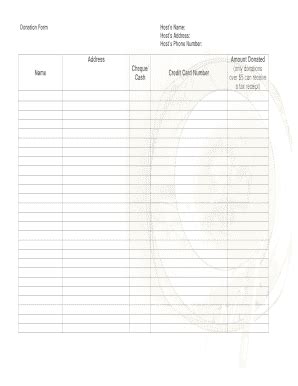 Fillable Online Mercyhospice Org Donation Form Hosts Name Hosts Address