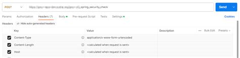 Testing Spring Security With Postman Stack Overflow