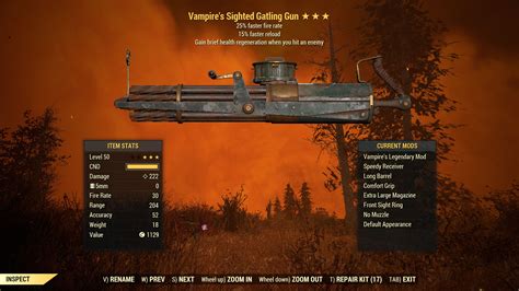 Buy Vampires Gatling Gun 25 Fas In Fallout 76 Items Offer 254892674