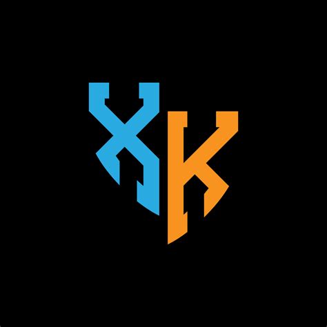 Xk Abstract Monogram Logo Design On Black Background Xk Creative