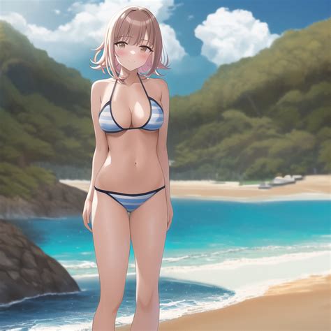 Rule 34 1girl 1girls Ai Generated Beach Big Breasts Bikini Blush