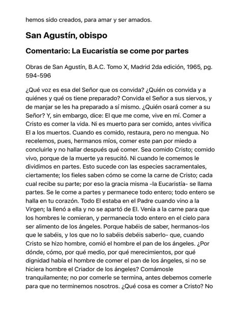 0 Homilías Domingo Xviii T O B Yo Soy El Pan De Vida Pdf