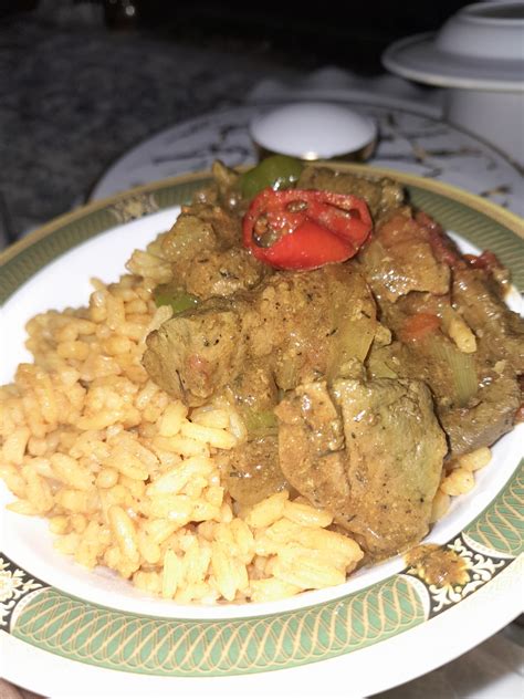 Jellof Rice With Liver Sauce