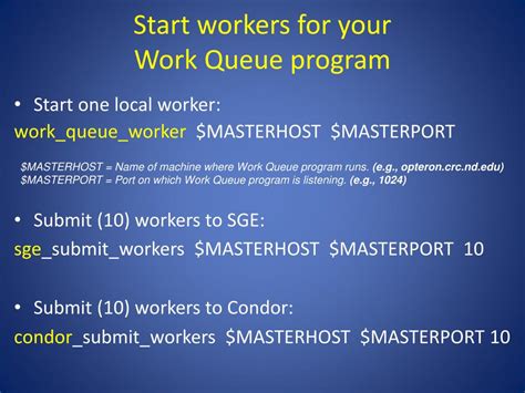 Ppt Introduction To Scalable Programming Using Work Queue Powerpoint