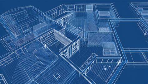 Architecture Design Blueprint Plan Illustration Of A Plan Modern