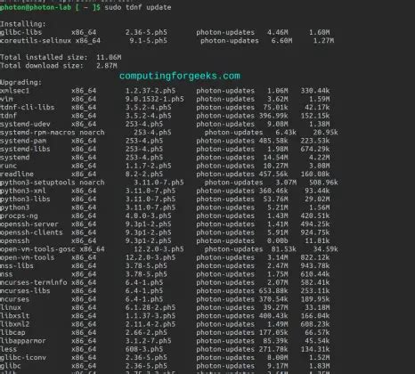 Manage Photon Os From Command Line Interface Cli Computingforgeeks