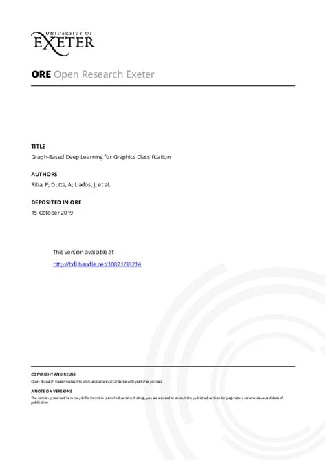 Pdf Graph Based Deep Learning For Graphics Classification