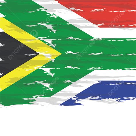 South Africa Flag Vector PNG Images Stylized Designs Painted Brush
