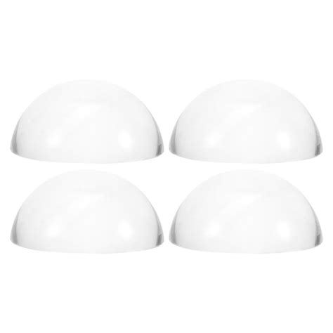 Mrless 4pcs Crystal Dome Paperweight Clear Paperweights Heavy Glass Hemisphere Weights For