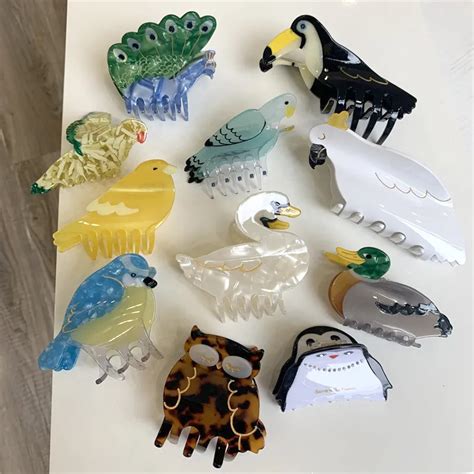 2 22US 50 OFF Peacocks Hair Accessories Acrylic Parrot Hair Claws