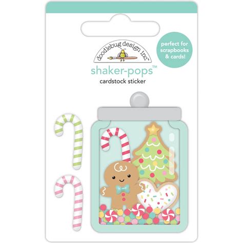 Doodlebug Gingerbread Kisses Collection Shaker Pops Holiday Trea
