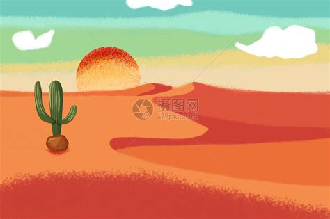 异域风情的荒漠插画图片下载 正版图片400171330 摄图网