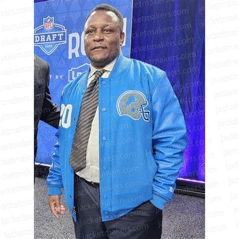 Blue 20 Detroit Lions Barry Sanders Jacket