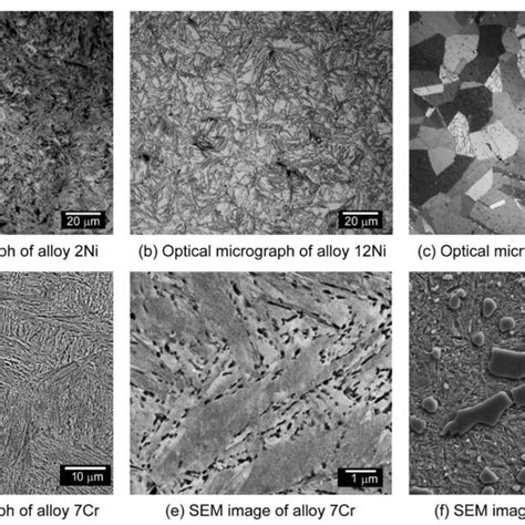Microstructures Of Selected Alloys From The Present Study A Optical