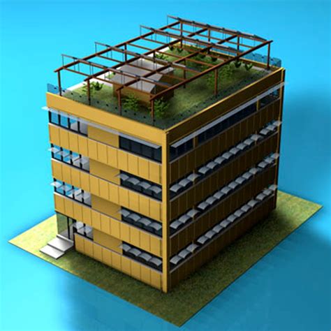 Lights Ecologic Building 3d Model
