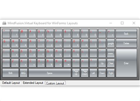 Samples Mindfusion Virtual Keyboard For Winforms