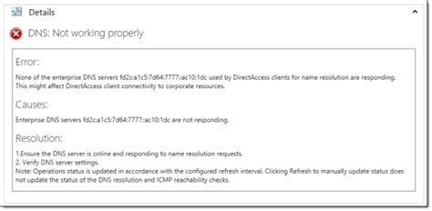 directaccess dns not working properly richard m hicks consulting inc