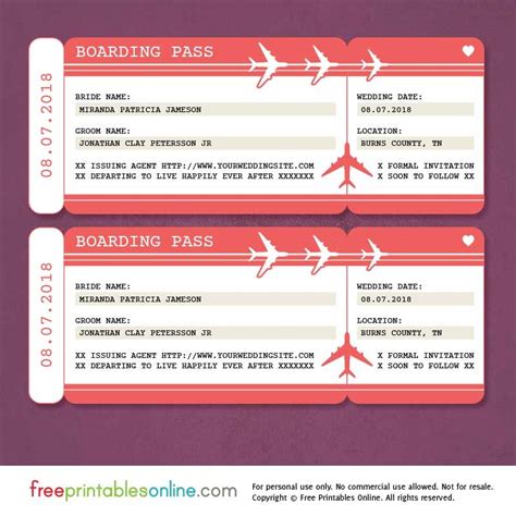 Editable Free Printable Boarding Pass Template Templatevercelapp