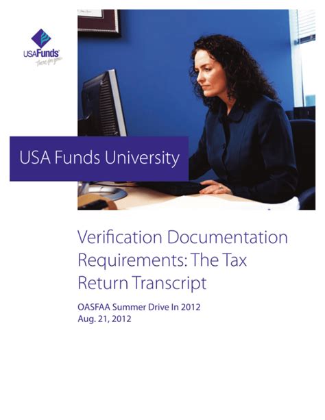 The Tax Return Transcript