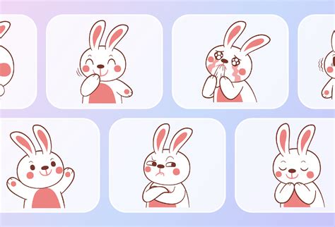 可爱兔子插图素材资源分享 即时设计