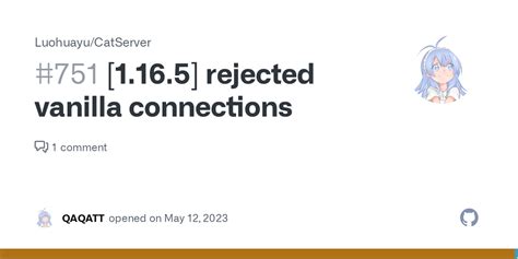 1165 Rejected Vanilla Connections · Issue 751 · Luohuayucatserver