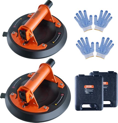Vevor Glass Suction Cup 203 Mm 2 Pack 278 Kg Capacity Vacuum Suction